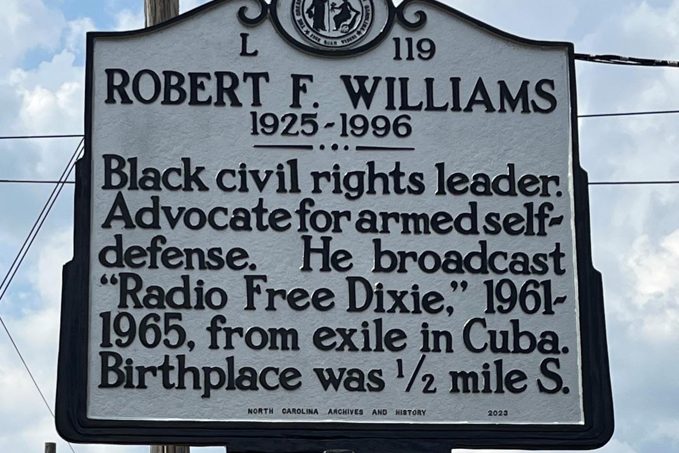 Robert F. Williams 1925-1996 (L-119) | NC DNCR